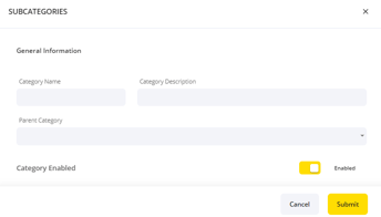How do I create and manage subcategories?